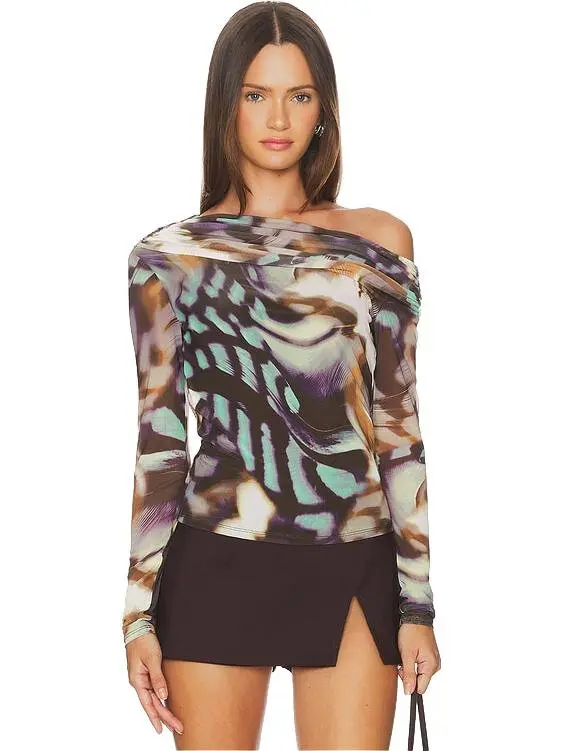 AFRM Barry Top - Feather Swirl