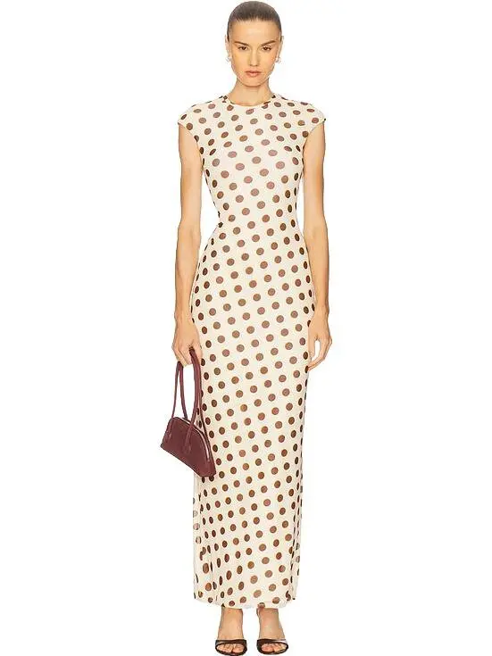 AFRM Cody Dress - Gold Halo Dot