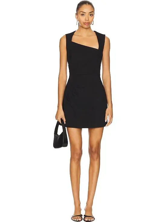 ELLIATT Alina Asymmetrical Mini Dress - Black