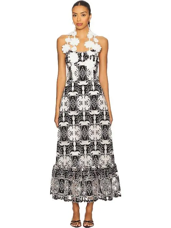 ELLIATT Jolie Midi Dress - Black & White