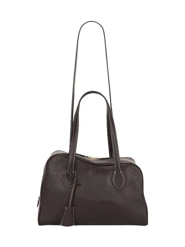 ATP ATELIER Noale Shoulder Bag - Walnut & Contrast Stitch