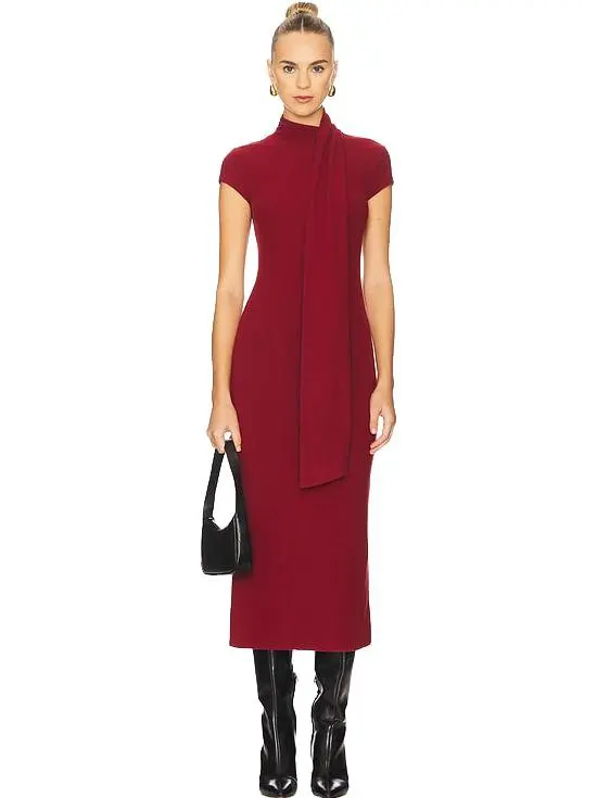 ELODIE THE LABEL Elodie Lane Scarf Dress - Red Dahlia