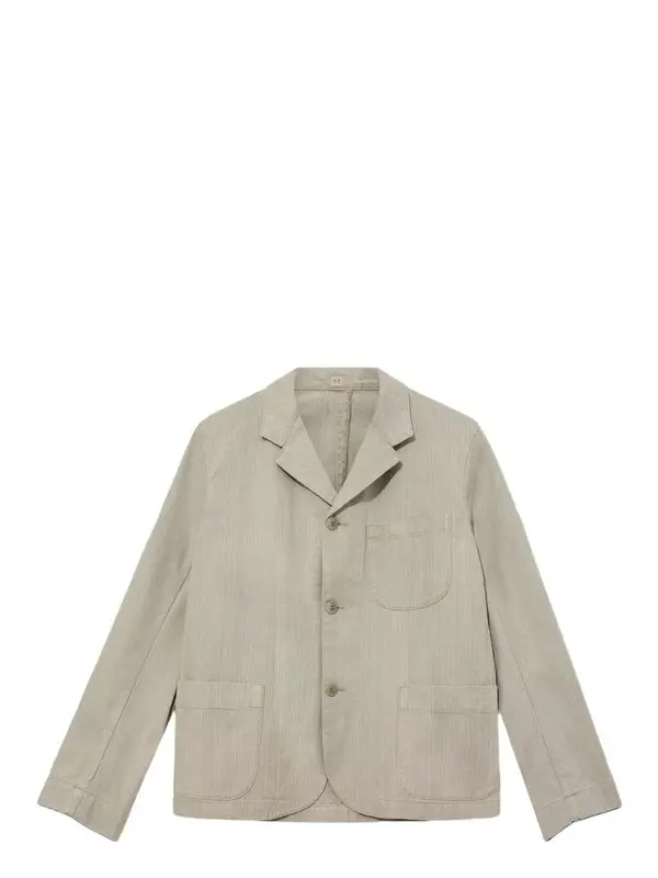 TAIGA TAKAHASHI Sack Striped Blazer - Neutrals