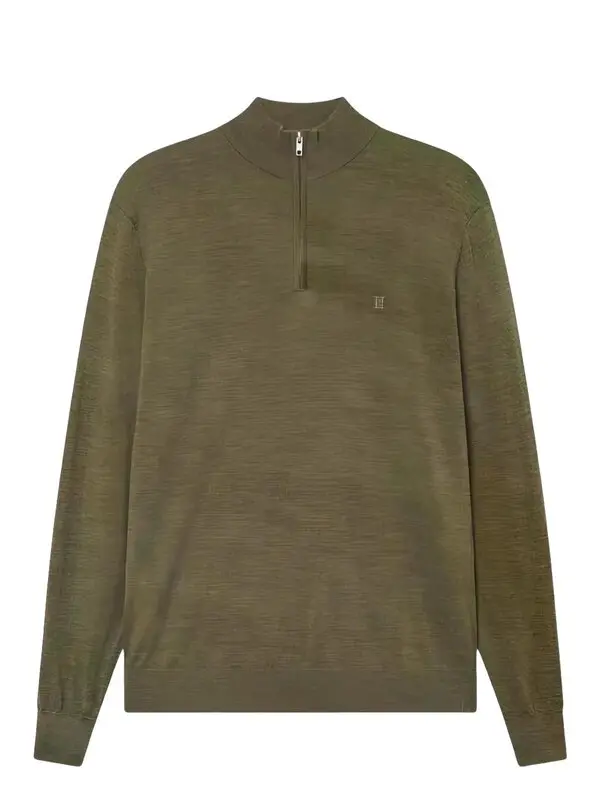 LES DEUX Greyson Half-zip Jumper - Green