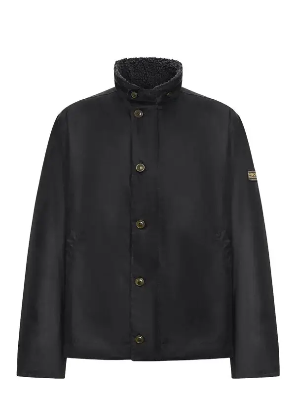 Barbour High-neck Buttoned Jacket - Black