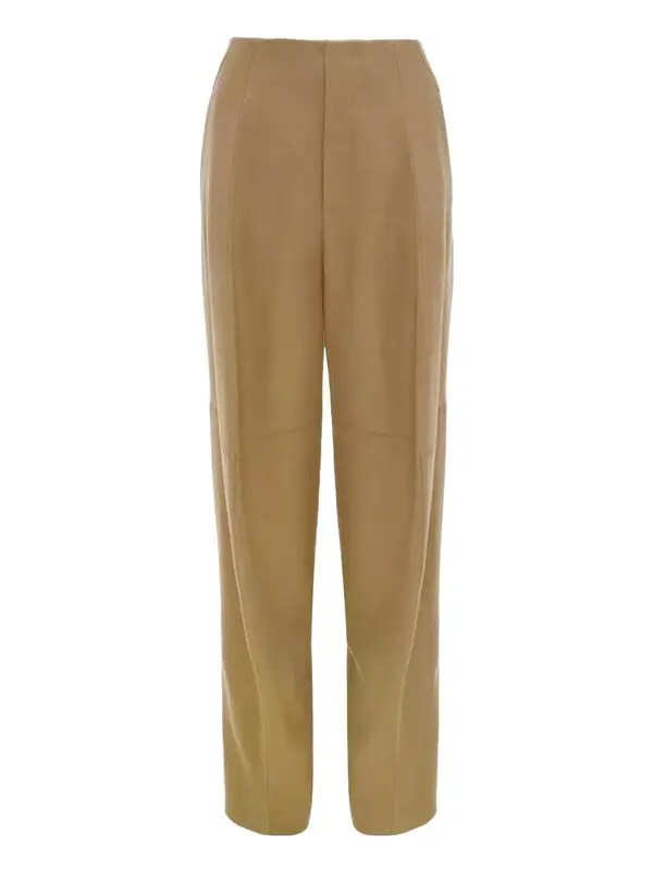 Victoria Beckham Pleated Panel Trousers - Neutrals