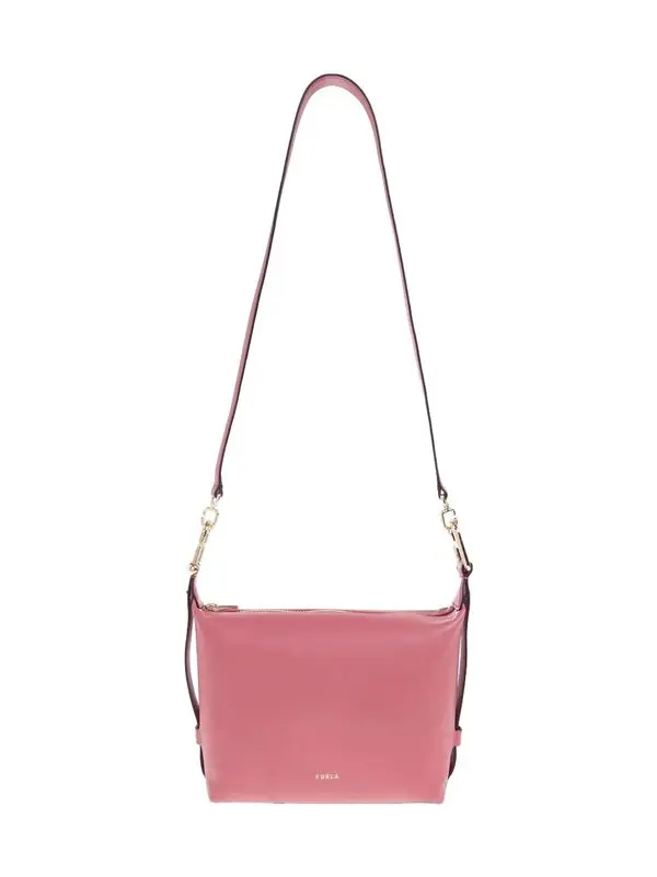 Furla Leather Tote Bag With Chain Strap - Pink