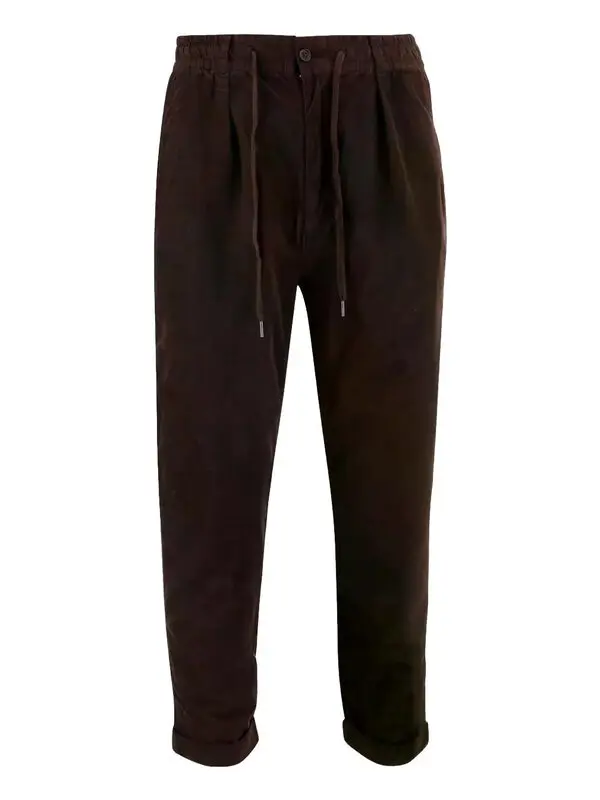 Ralph Lauren Drawstring Cotton Trousers - Brown