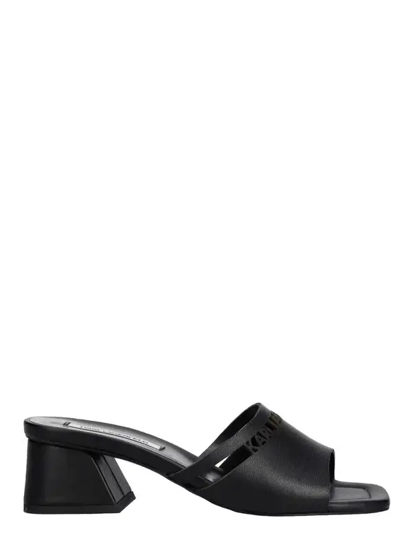 Karl Lagerfeld Block-heeled Open-toe Sandals - Black