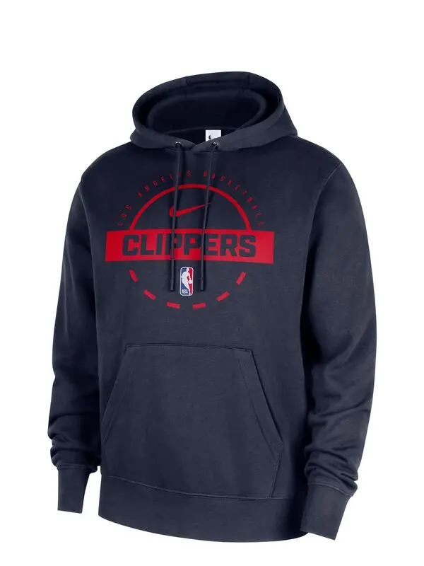 Nike La Clippers Club Nba Practice Pullover Hoodie - Blue