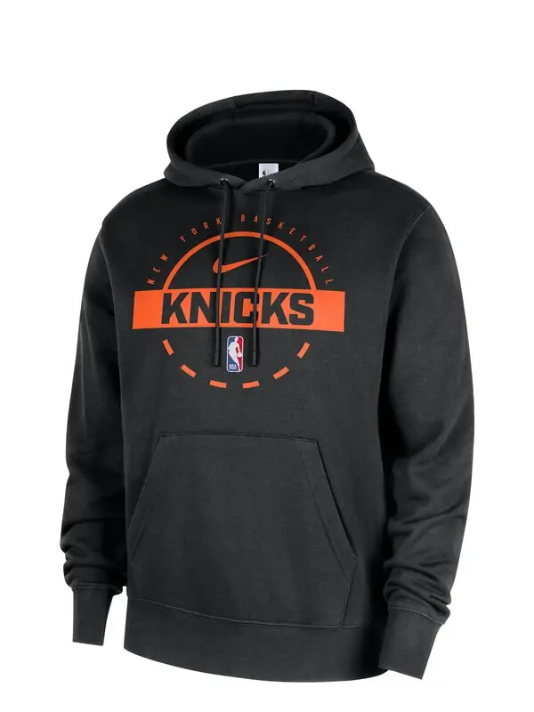Nike New York Knicks Club Nba Practice Pullover Hoodie - Black