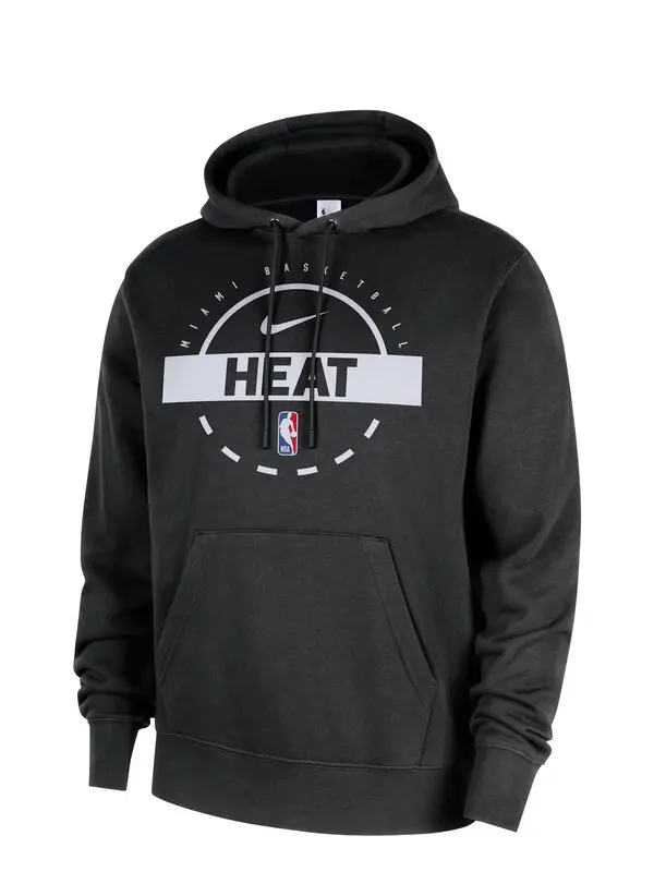Nike Miami Heat Club Nba Practice Pullover Hoodie - Black