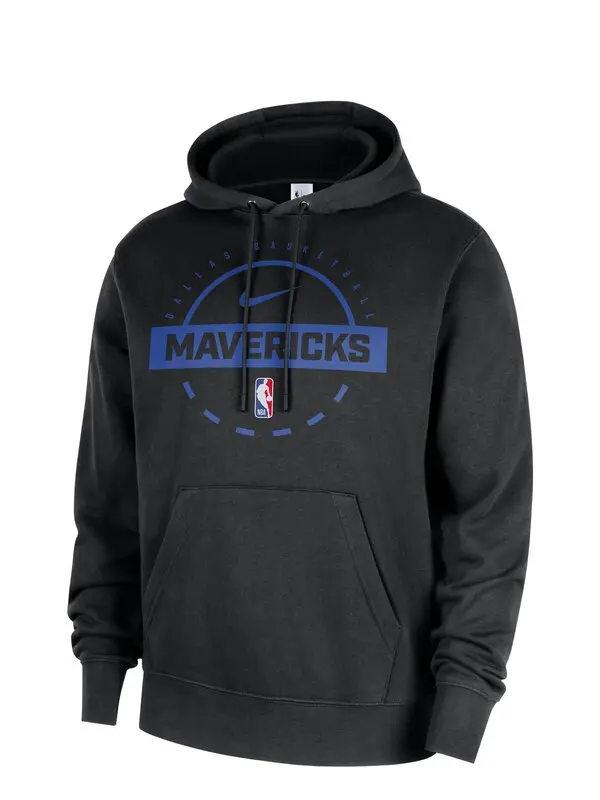 Nike Dallas Mavericks Club Nba Practice Pullover Hoodie - Black
