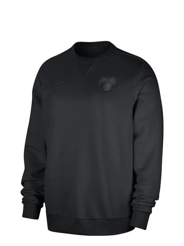 Nike New York Knicks Standard Issue Dri-fit Nba Crew-neck Sweatshirt - Black