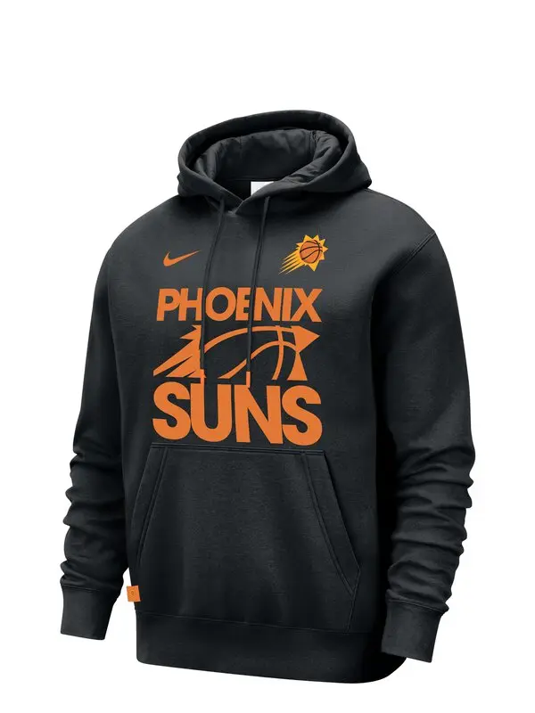 Nike Phoenix Suns Club Courtside Nba Pullover Hoodie - Black