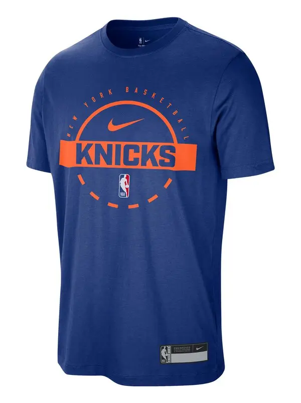 Nike New York Knicks Authentics Dri-fit Nba Practice T-shirt - Blue