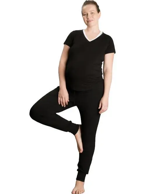 NOM MATERNITY 24/7 Soft Maternity Joggers - Black