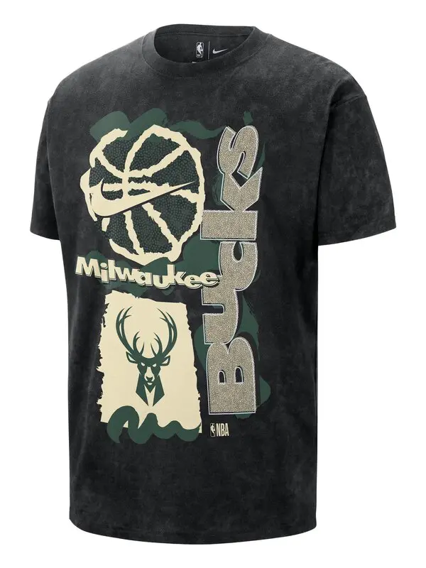 Nike Milwaukee Bucks Courtside Nba Max90 T-shirt - Black
