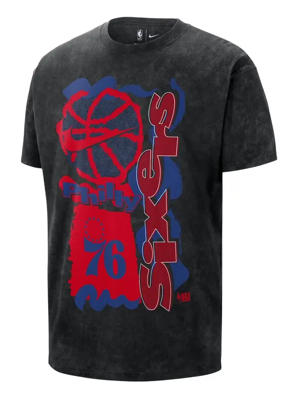 Nike Philadelphia 76ers Courtside Nba Max90 T-shirt - Black