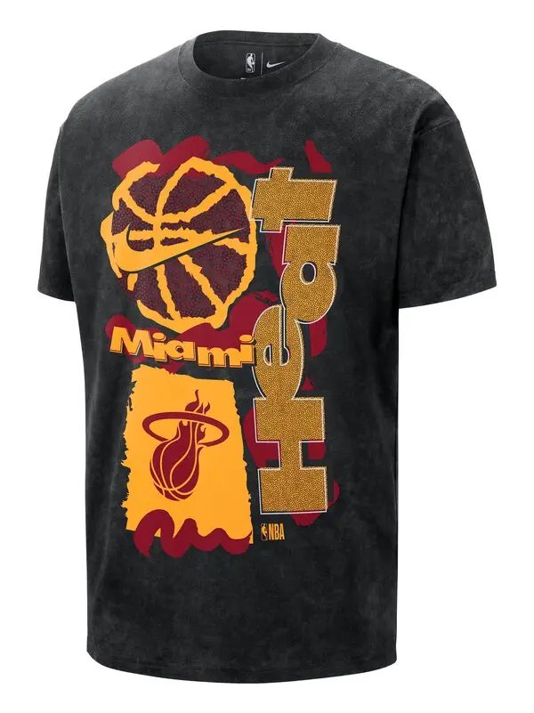 Nike Miami Heat Courtside Nba Max90 T-shirt - Black