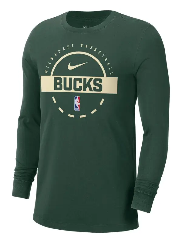 Nike Milwaukee Bucks Nba Practice Long-sleeve T-shirt - Green