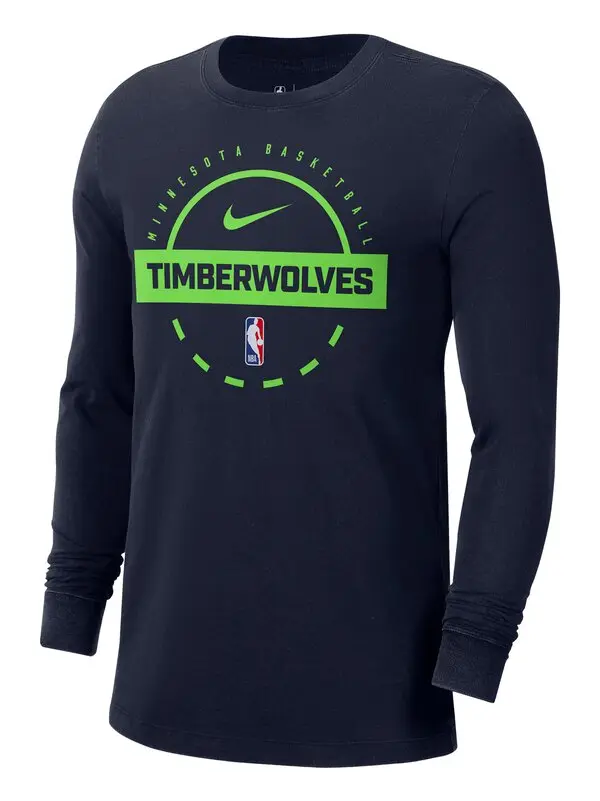 Nike Minnesota Timberwolves Nba Practice Long-sleeve T-shirt - Blue