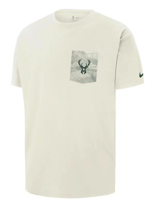 Nike Milwaukee Bucks Courtside Nba Max90 T-shirt - White