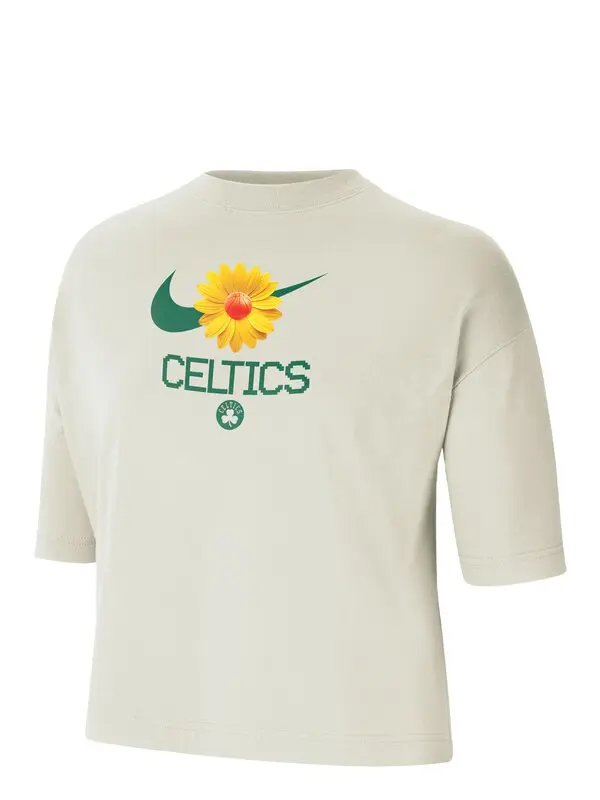 Nike Boston Celtics Courtside Nba Boxy T-shirt - White
