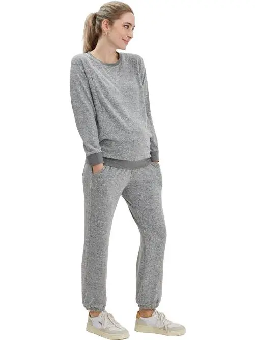 NOM MATERNITY Wren Under-the-belly Maternity Lounge Pants - Grey