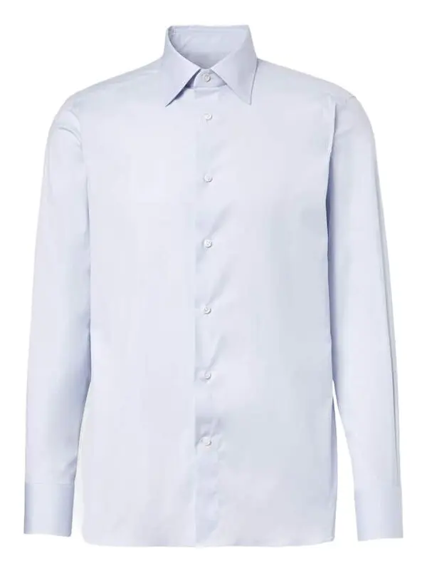 Zegna Cotton-blend Shirt - Blue
