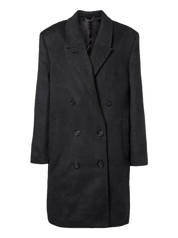 TOTÊME Double-breasted Cashmere Coat - Grey