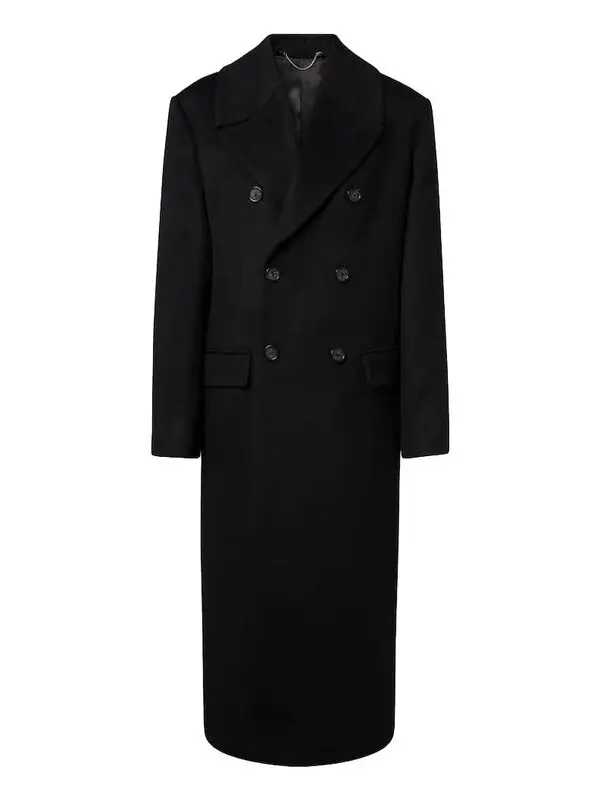 TOTÊME Double-breasted Cashmere Coat - Black