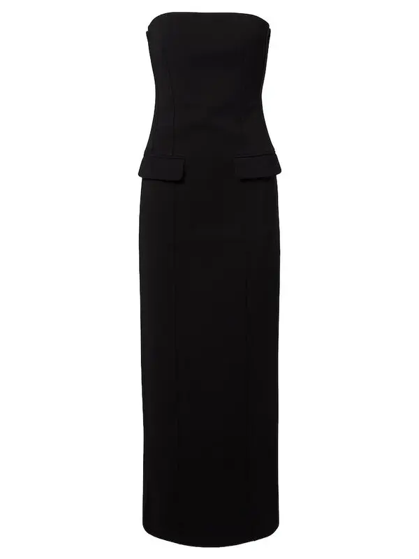 TOTEME Bustier Flap Pocket Dress - Black