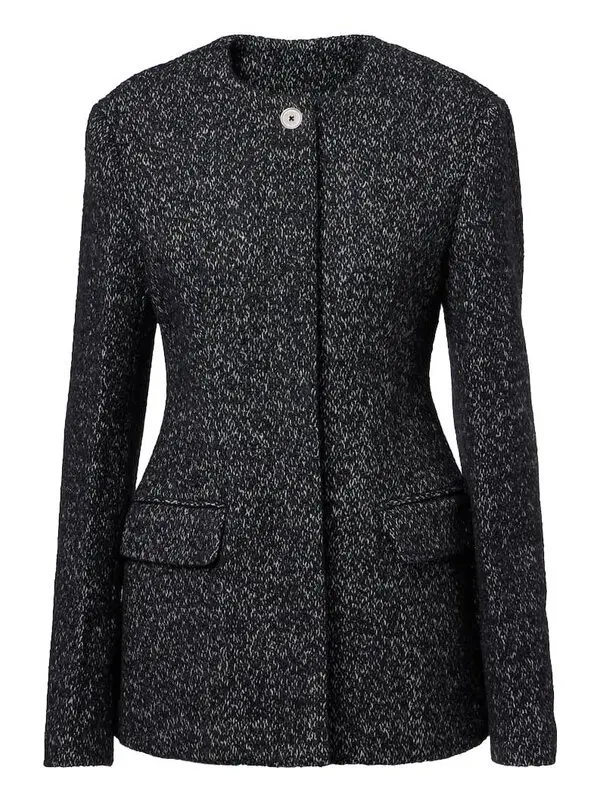 TOTEME Wool-blend Tweed Blazer - Black