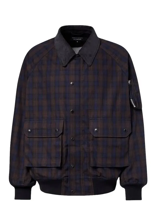 Comme Des Garçons Checked Cotton Blouson - Blue