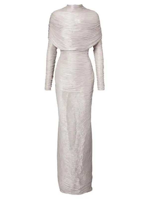 MARMAR HALIM Ruched Gown - Silver