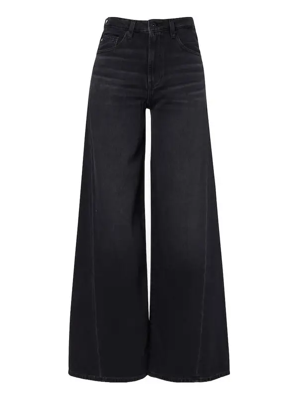Ag Helsinki High-rise Wide-leg Jeans - Black