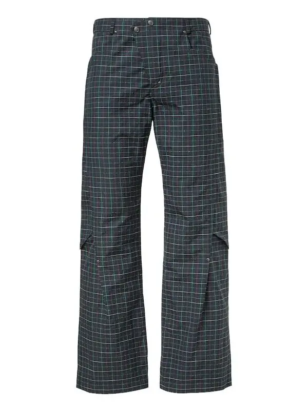 KIKO KOSTADINOV Kraner Checked Wide-leg Pants - Green