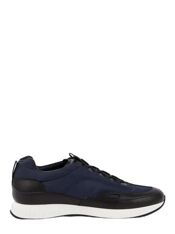 John Lobb Leather-trimmed Slip-on Sneakers - Black