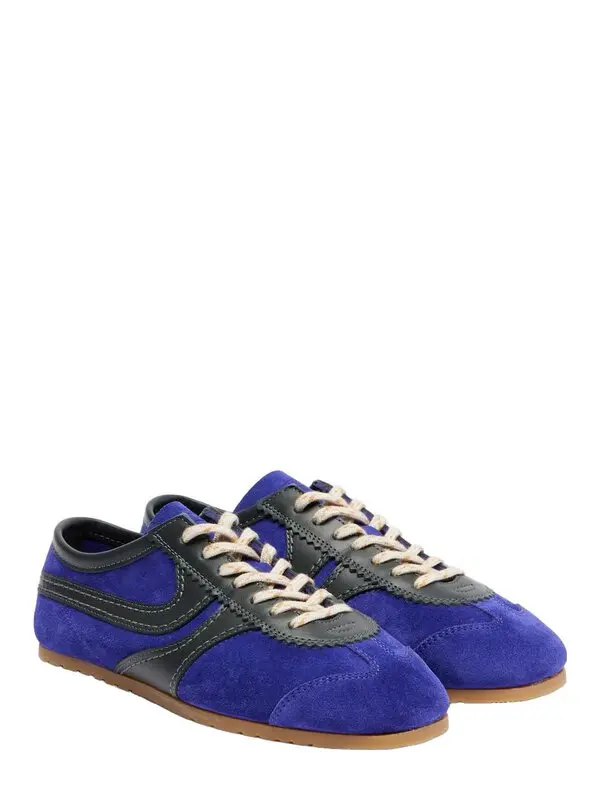 Dries Van Noten Suede Lace-up Sneakers - Purple