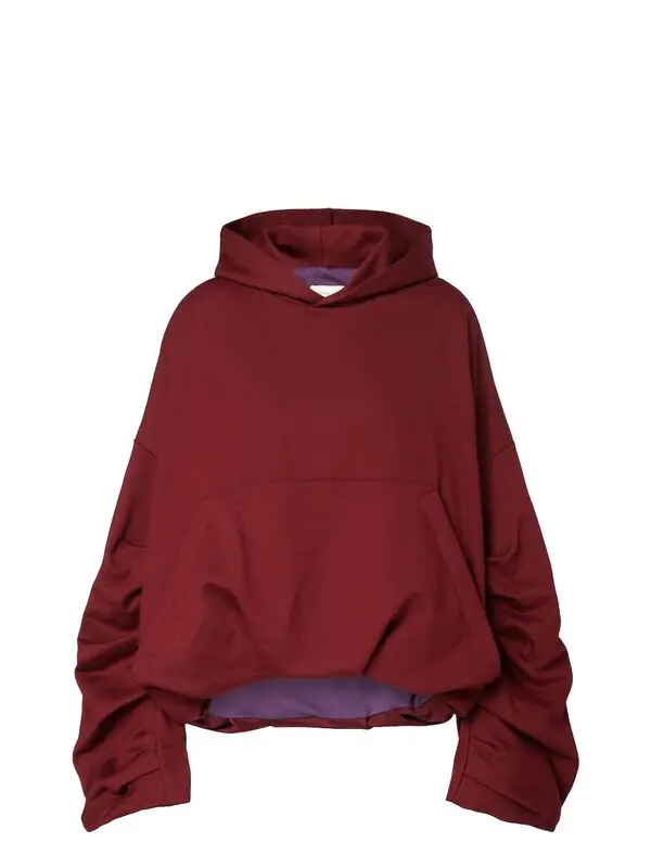 Dries Van Noten Hannett Cotton Hoodie - Burgundy