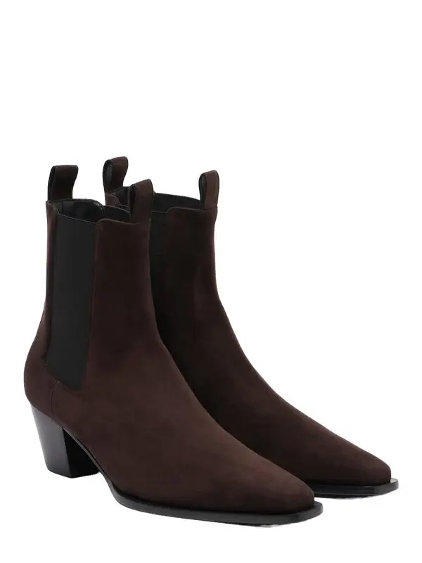 TOTEME City 50 Suede Chelsea Boots - Brown