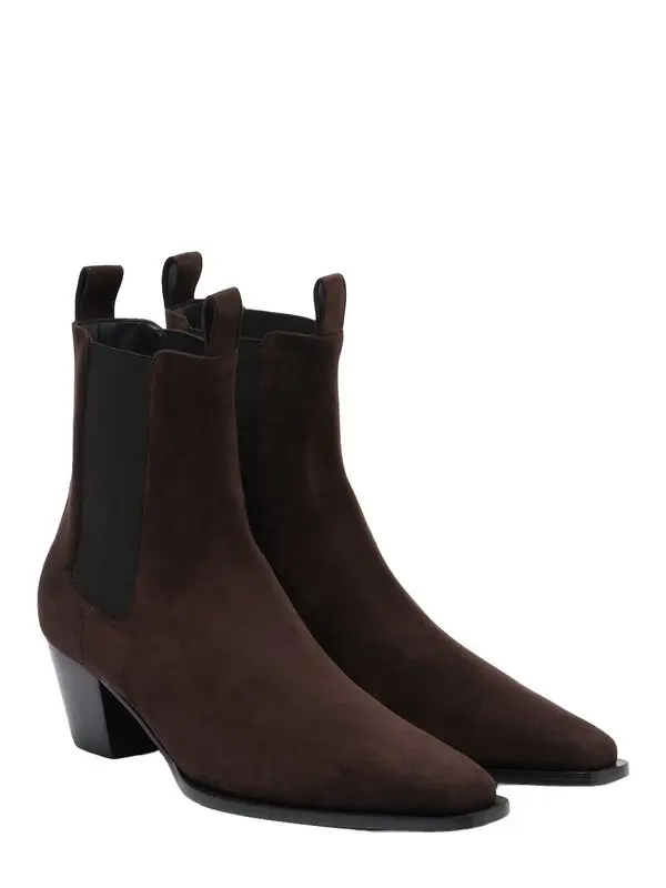 TOTEME City 50 Suede Chelsea Boots - Brown