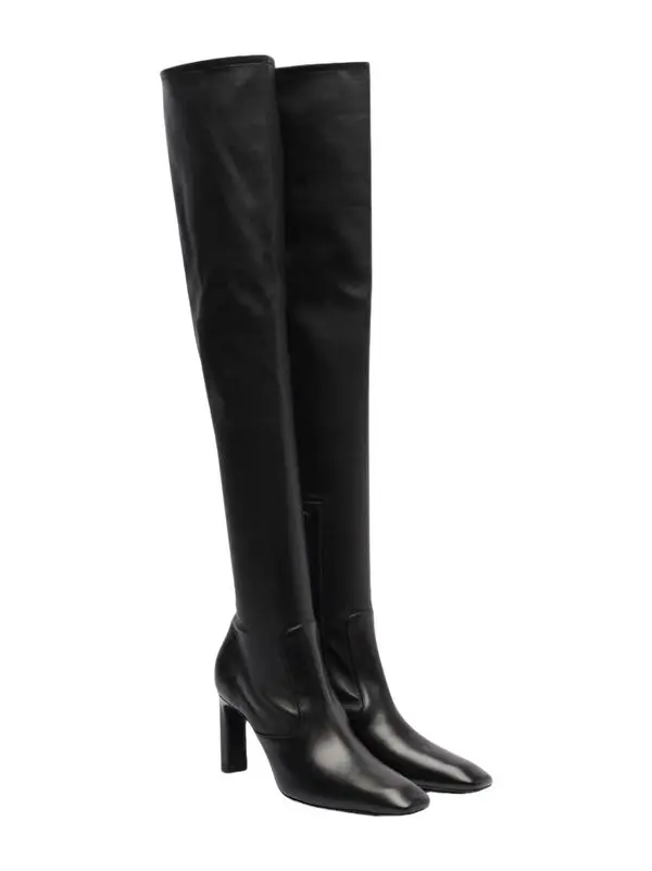 TOTEME Leather Over-the-knee Boots - Black