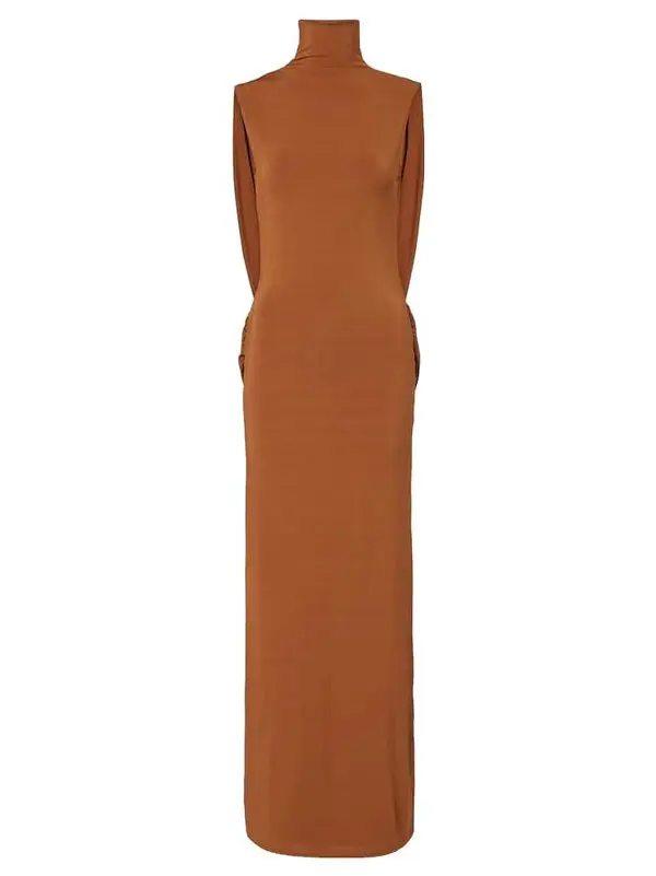 Nina Ricci Jersey Maxi Dress - Brown