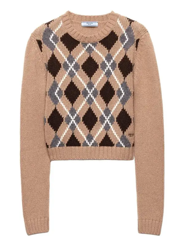 Prada Cashmere Crew-neck Sweater - Brown