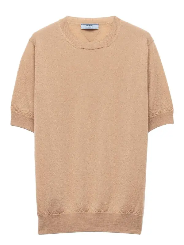 Prada Cashmere Crew-neck Sweater - Camel Brown