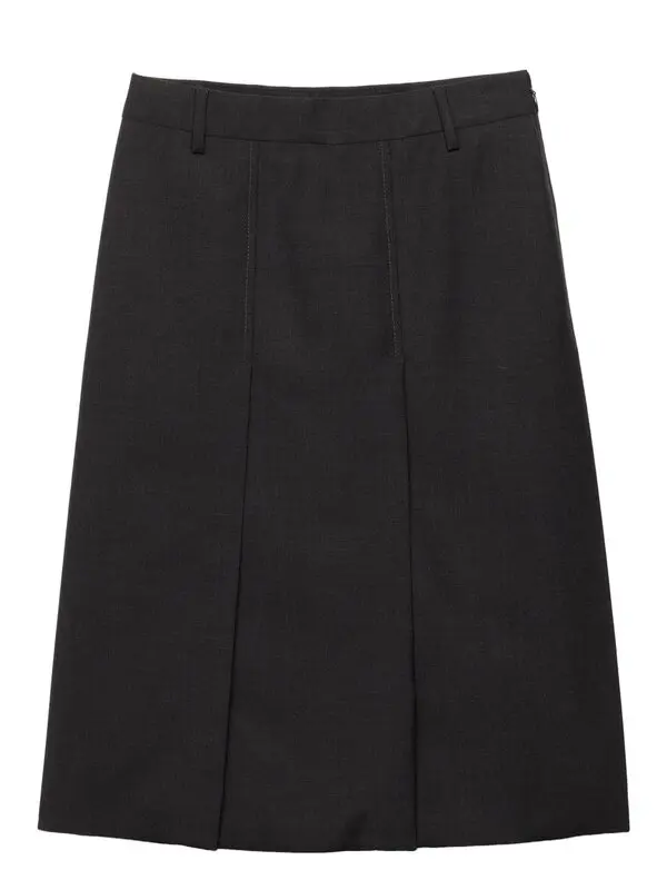 Prada Straight Fit Skirt - Grey