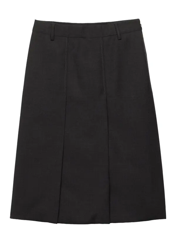 Prada Straight Fit Skirt - Grey