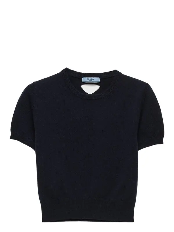 Prada Cashmere Crew-neck Sweater - Navy